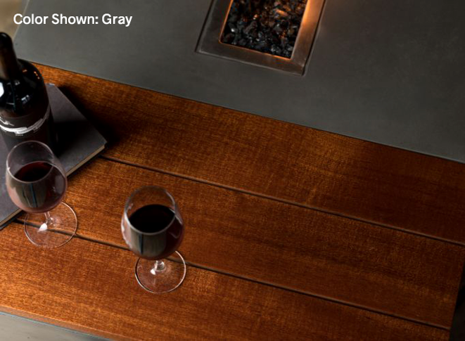 Slick Rock Concrete Oasis 48" Rectangular Fire Table with EI