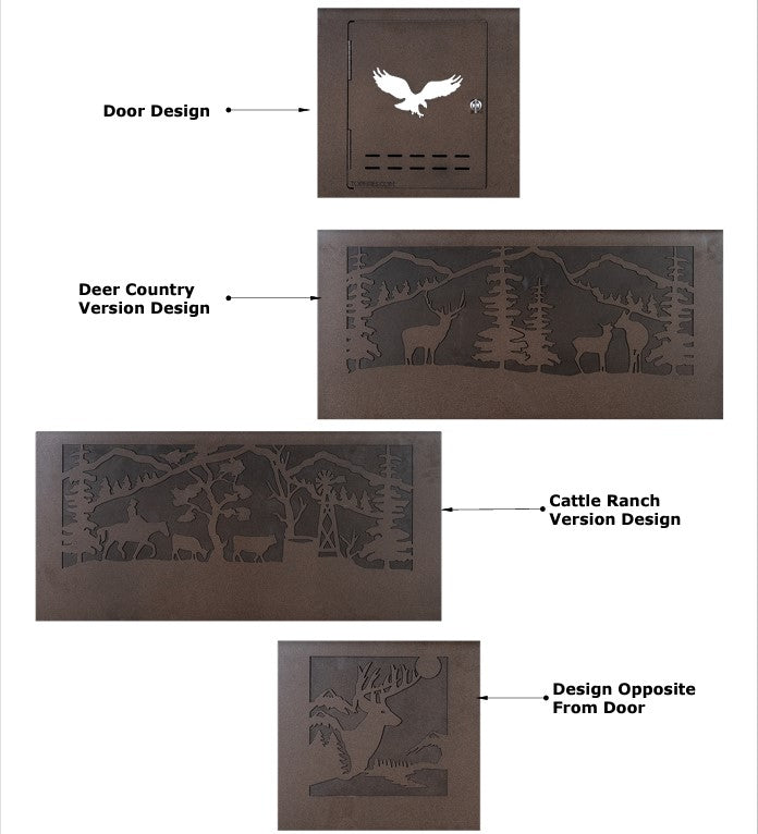 The Outdoor Plus Rectangle Outback Fire Pit - Cattle Ranch Style