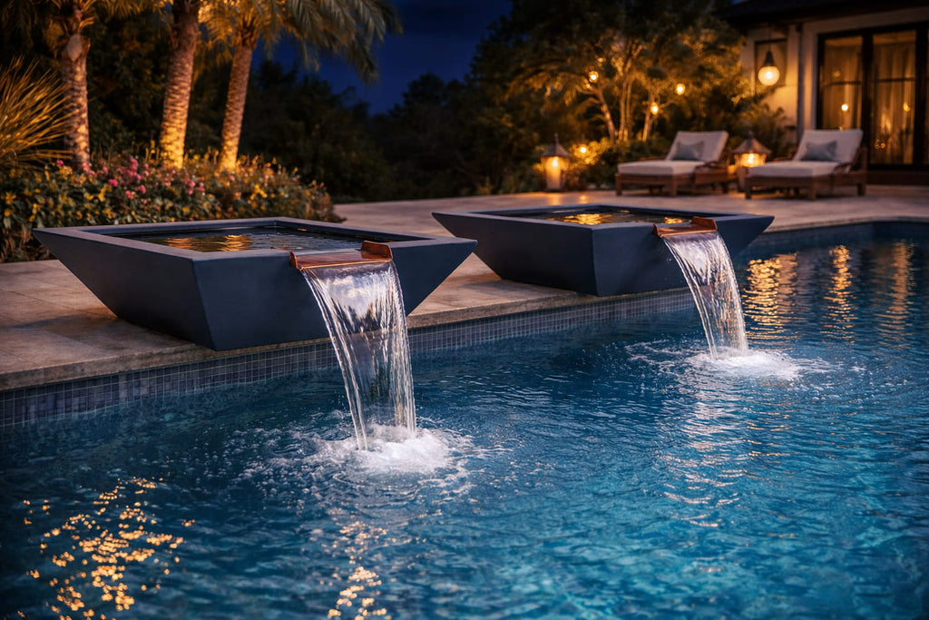 The Outdoor Plus Maya Concrete Water Bowl