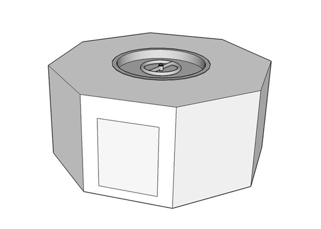 The Outdoor Plus 72x24 Ready-to-Finish Octagon Gas Fire Pit