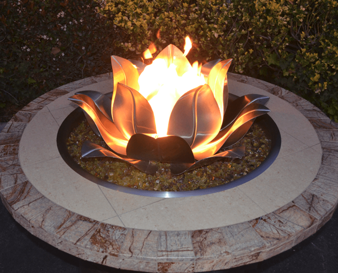 The Outdoor Plus Lotus Flower Fire Pit